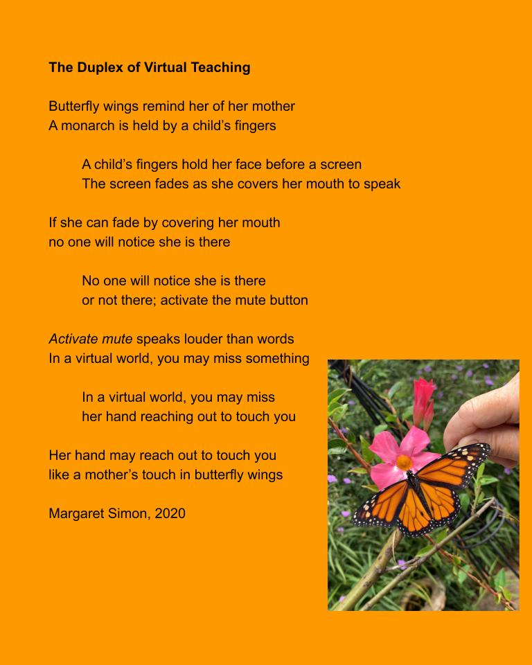 Poetry Friday: The Duplex of Virtual Teaching | Reflections on the Teche